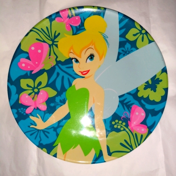 Disney | Dining | Vintage Disney Store Tinkerbell Melamine Plate Nwt ...